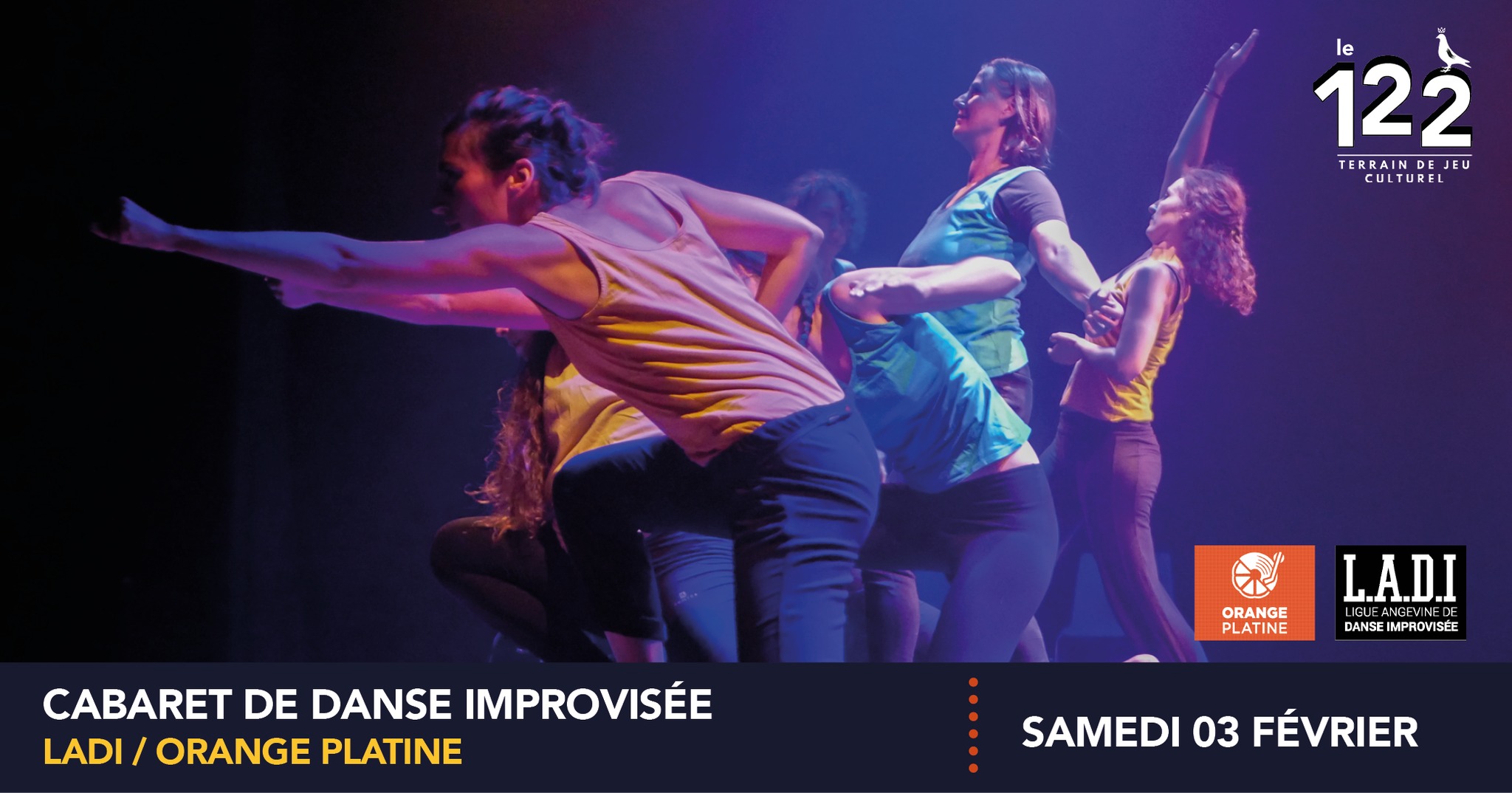 Cabaret de danse improvisée • LADI @Le 122 - Angers - Orange Platine